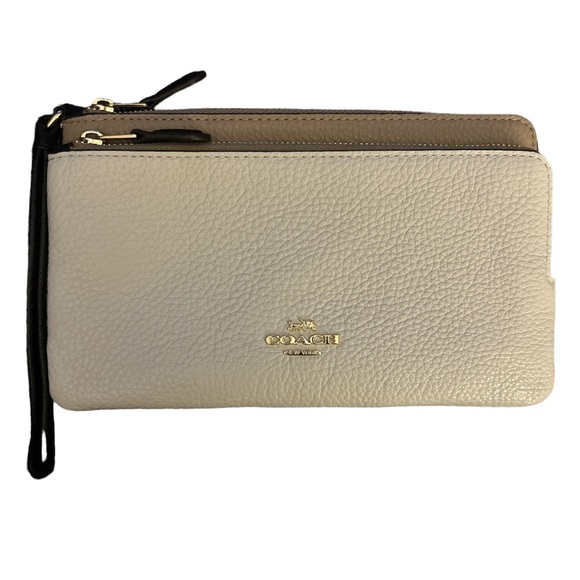 Coach | Bags | Nwt Coach Pebble Leather Double Zip Clutch Wallet ...